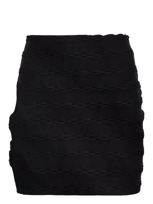 AMIR SLAMA Cut Out-detail Mini Skirt - Black