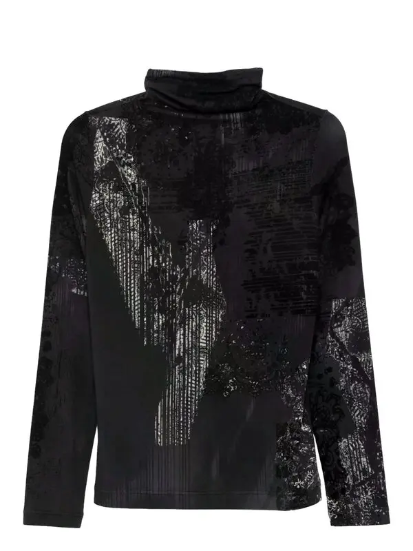 Y’s Abstract-print Top - Black