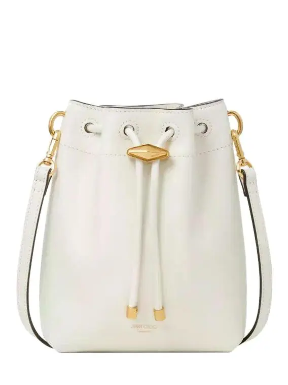 JIMMY CHOO Cinch Mini Bucket Bag - White