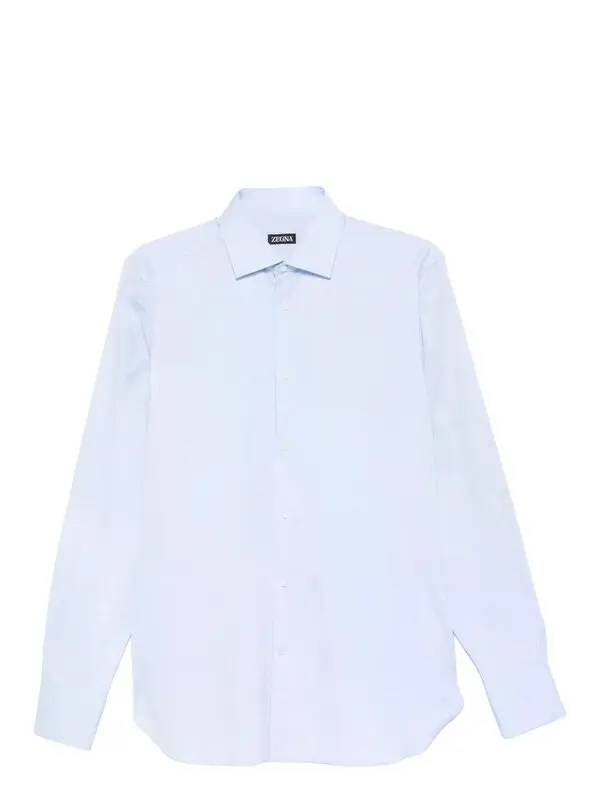 Zegna Spread-collar Shirt - Blue