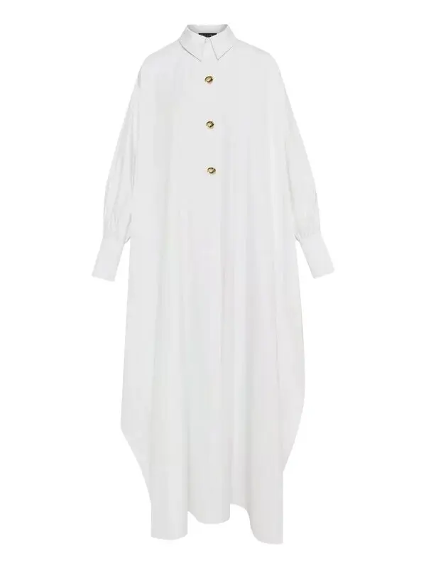 Oscar De La Renta Cotton Poplin Kaftan - White