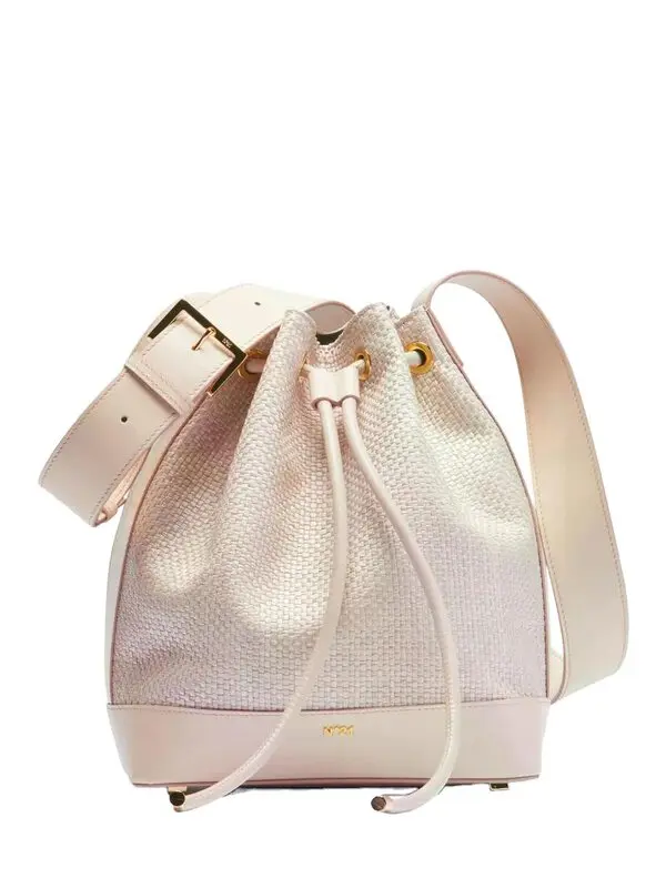 N°21 Woven Raffia Bucket Bag - Neutrals