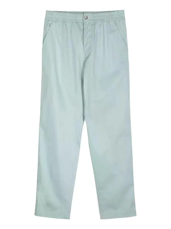 Maison Kitsuné Elasticated-waistband Straight-leg Trousers - Blue