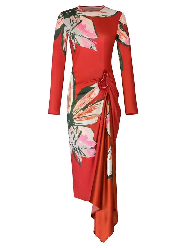 Silvia Tcherassi Ananya Midi Dress - Red