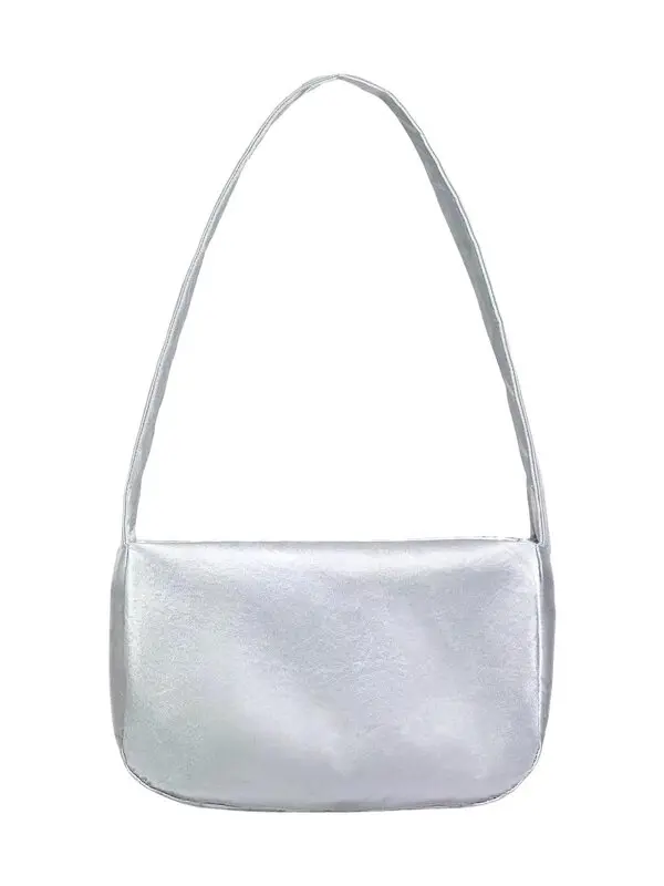 COA NYC Metallic Leather Shoulder Bag - Grey