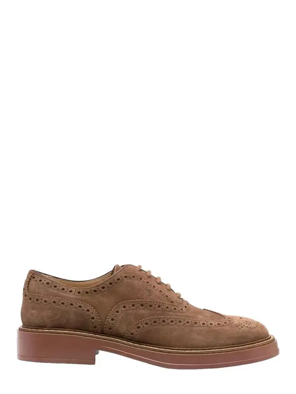 TOD'S Lace-up Suede Brogues - Brown