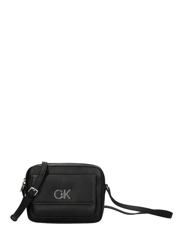 Calvin Klein Logo-lettering Crossbody Bag - Black