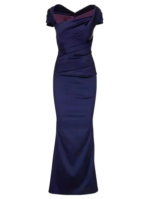 Talbot Runhof High-shine Finish Dress - Blue