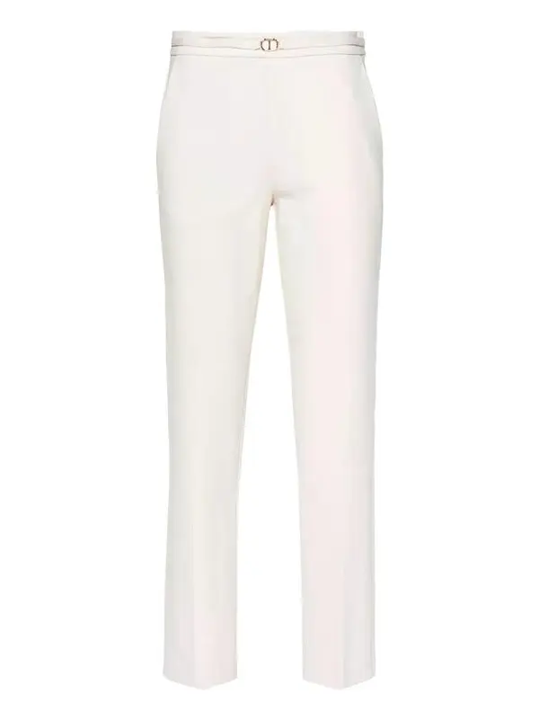 TWINSET Oval T Creased Trousers - Neutrals