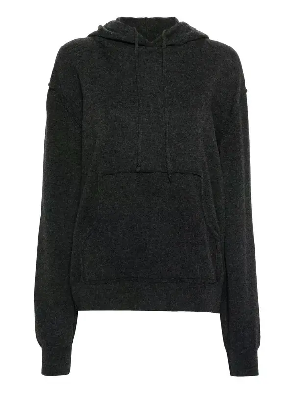 MAISON MARGIELA Four-stitch Logo Wool-cashmere Hoodie - Grey