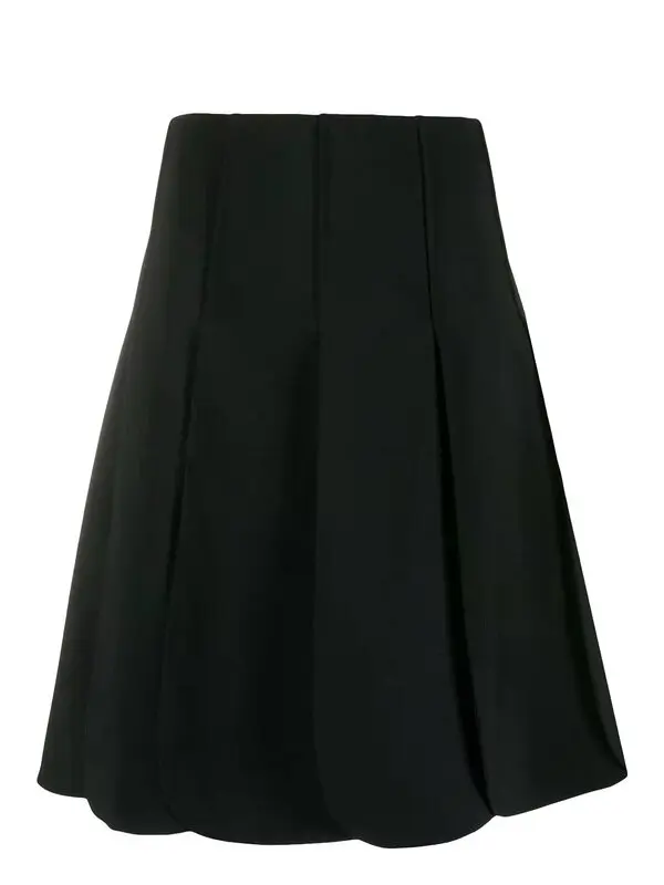 Valentino Garavani Pleated A-line Skirt - Black
