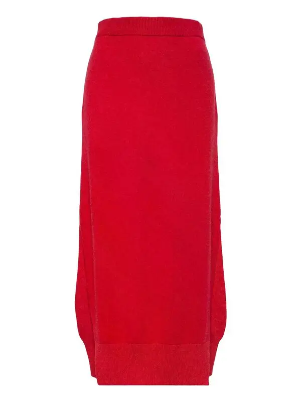 BARRIE High-waisted Knit Skirt - Red