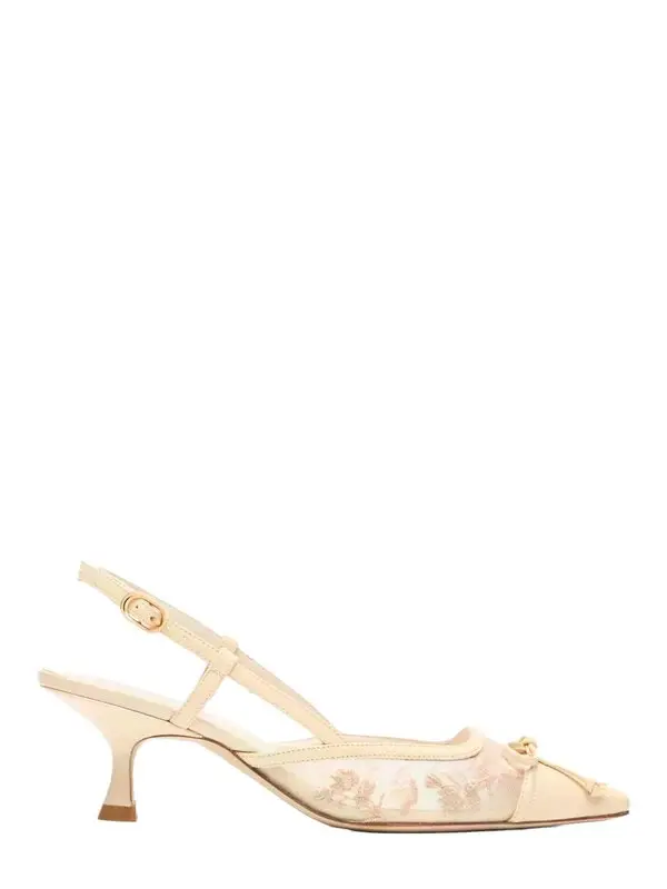STUART WEITZMAN 50mm Kitten Heel Slingback Pumps - Neutrals