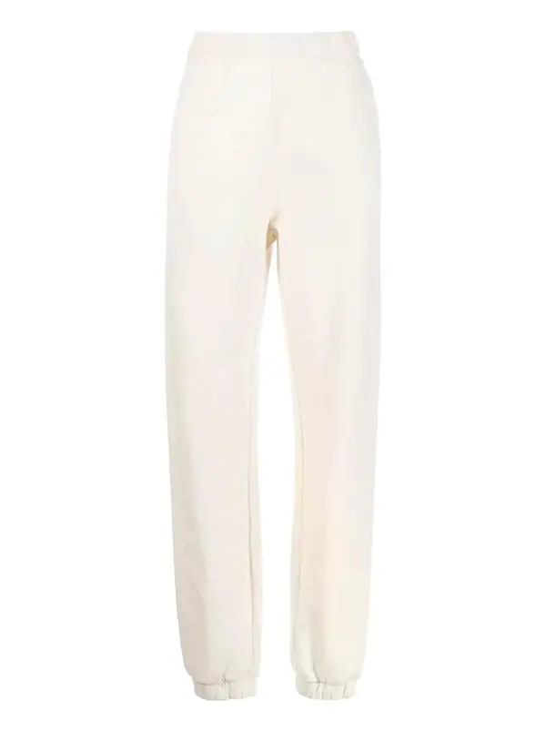 Attico Penny Logo-embossed Cotton Track Pants - Neutrals