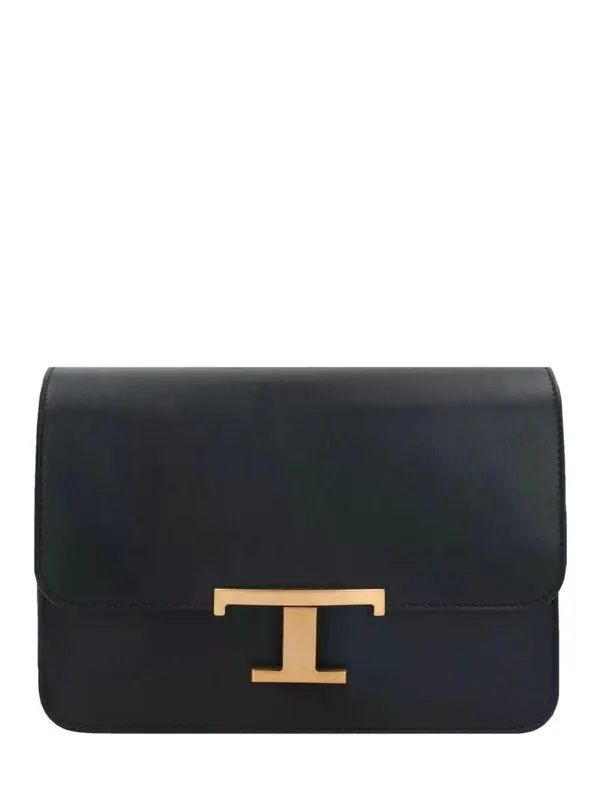 TOD'S T Timeless Leather Crossbody Bag - Black