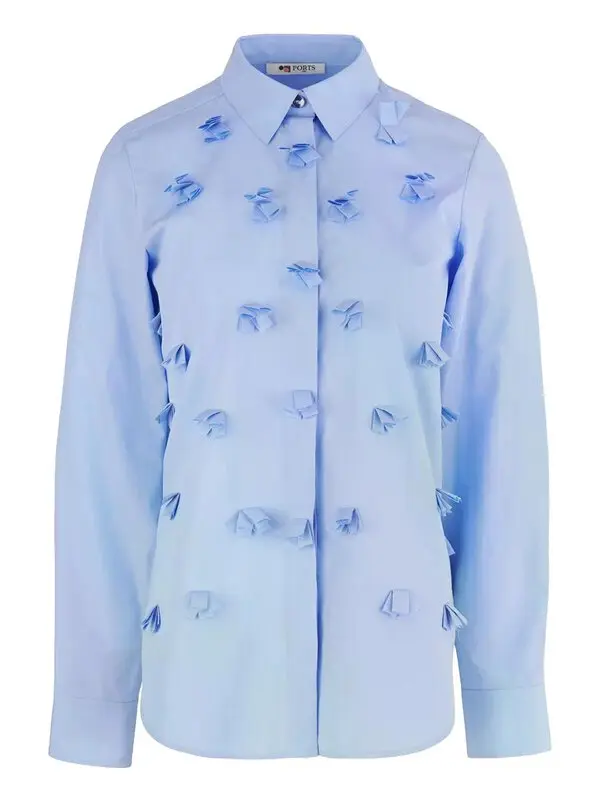 Ports 1961 Allover Pompom Shirt - Blue