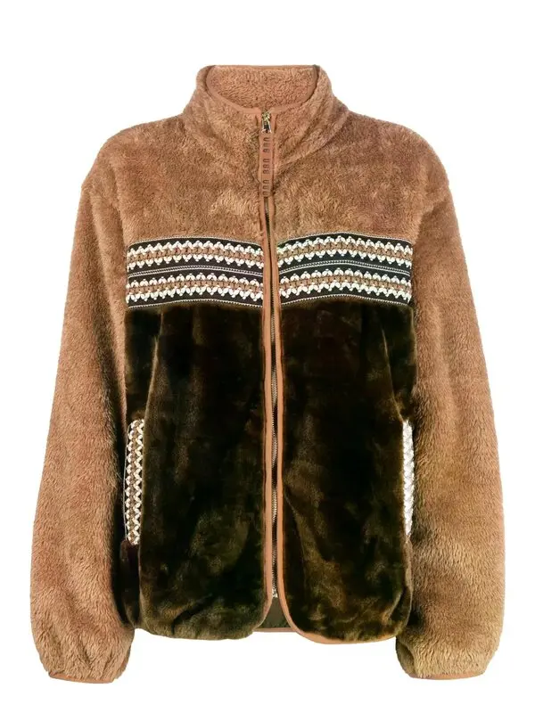 UGG Marlene Funnel-neck Fleece Jacket - Brown
