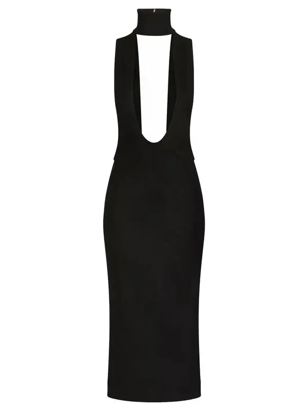 Dolce & Gabbana Cut-out Midi Dress - Black