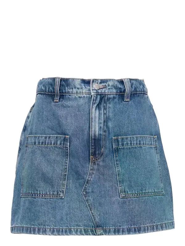 Izzue Logo-patch Denim Shorts - Blue