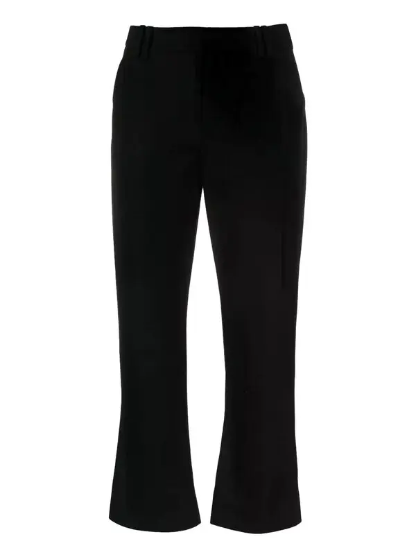 Balmain Virgin-wool Cropped Trousers - Black