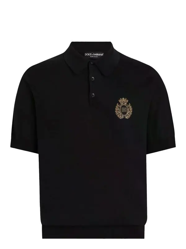 Dolce & Gabbana Logo-embroidered Polo Shirt - Blue