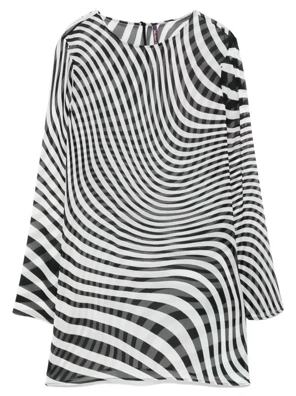MAISON CLOSE Zebra Print Mini Dress - Black