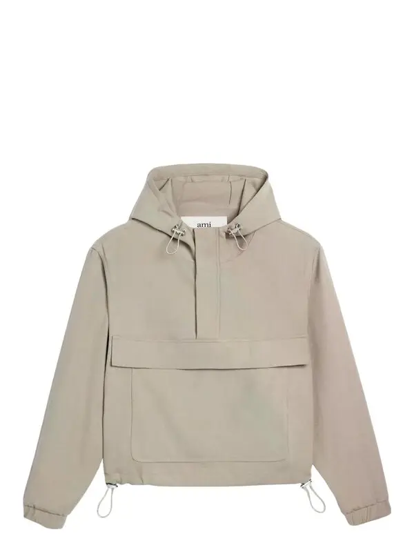 AMI Paris Hooded Windbreaker - Neutrals