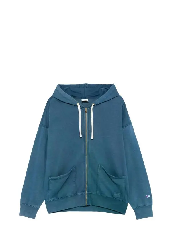 Champion Logo-patch Hoodie - Blue