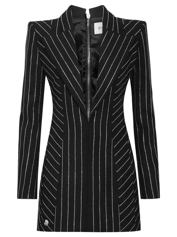 Philipp Plein Crystal-embellished Mini Dress - Black
