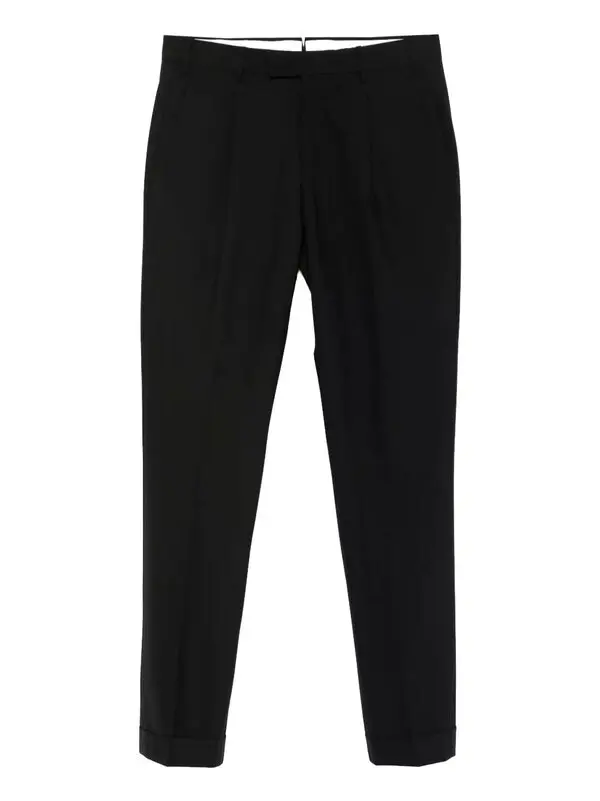 PT TORINO Pleat-detail Trousers - Black