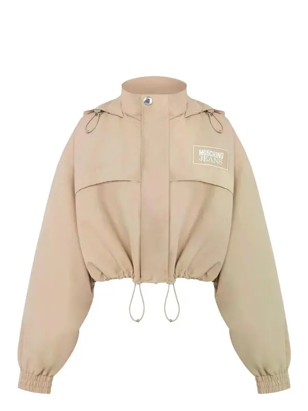 Moschino Cropped Hooded Jacket - Brown