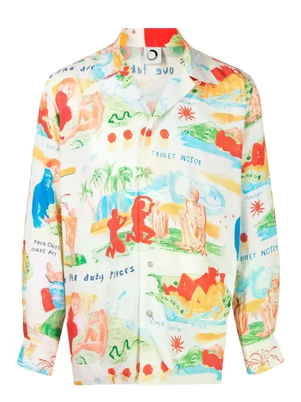 ENDLESS JOY Graphic-print Long-sleeve Shirt - Multicolour