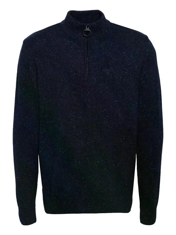 Barbour Essential Tisbury Half-zip Jumper - Blue