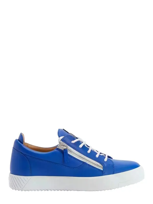 GIUSEPPE ZANOTTI Frankie Double-zip Low-top Sneakers - Blue