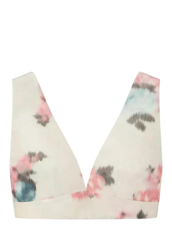Philosophy Di Lorenzo Serafini V-neck Floral Top - Neutrals
