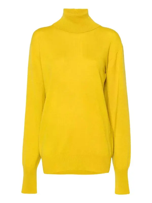 JIL SANDER Knitted Cashmere Jumper - Yellow
