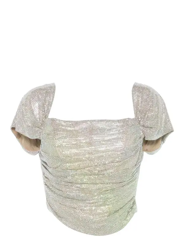 Giuseppe Di Morabito Crystal-embellished Off-shoulder Top - Neutrals