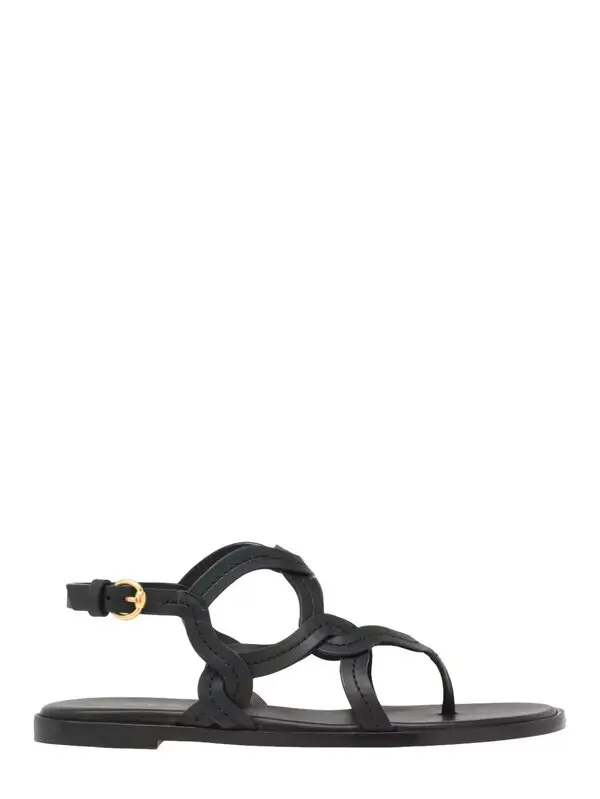 GIANVITO ROSSI Amalfi Leather Sandals - Black