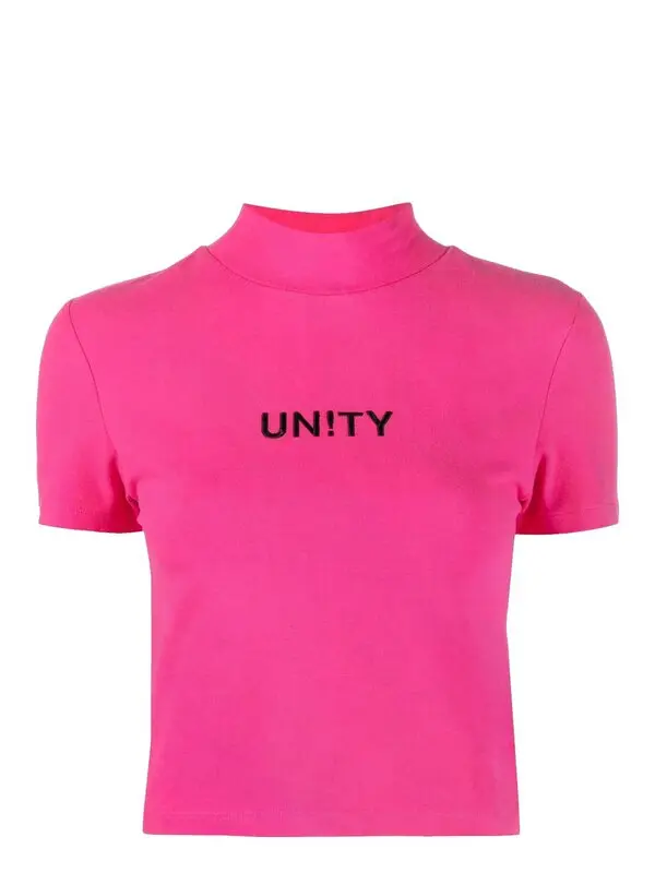 Ksubi Logo-print High-neck T-shirt - Pink