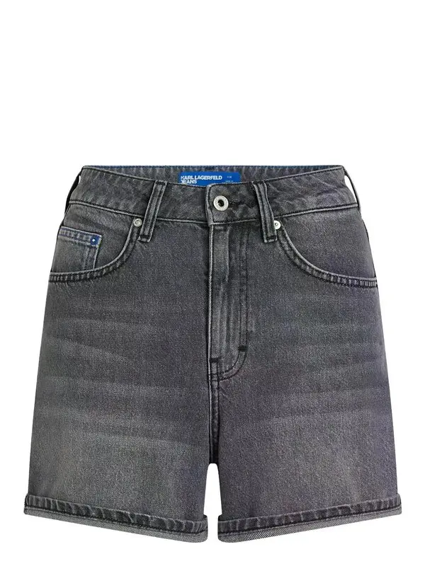 Karl Lagerfeld High-rise Denim Shorts - Grey