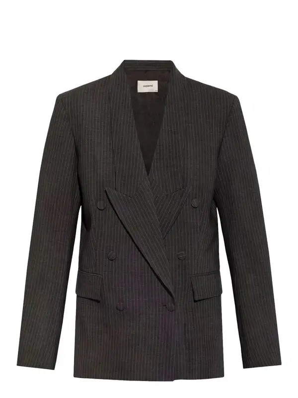 Coperni Pinstripe Double-breasted Blazer - Grey