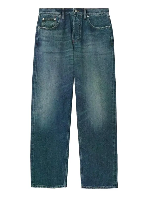 Burberry Mid-rise Wide-leg Jeans - Blue