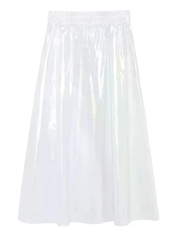D.exterior A-line Midi Skirt - Silver