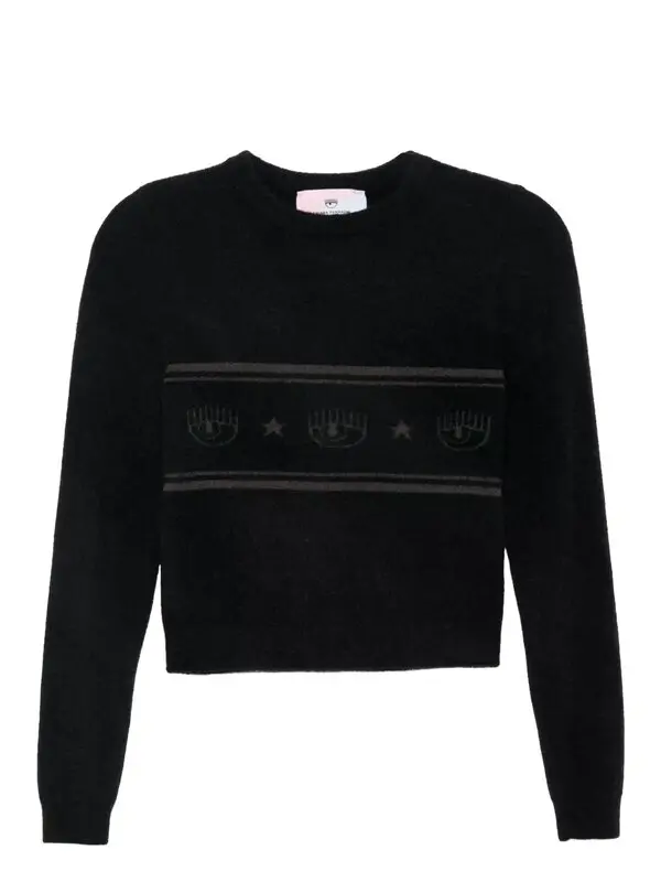 CHIARA FERRAGNI Eyelike-motif Sweater - Black