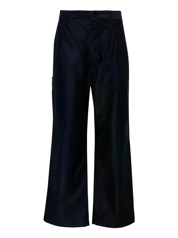DANTON Straight-leg Cotton Trousers - Blue
