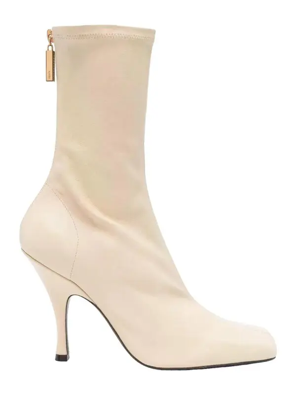 Khaite 100mm Eva Stiletto Boots - Neutrals
