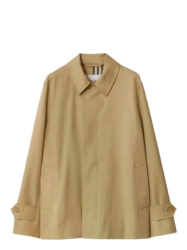 Burberry Cotton Gabardine Car Coat - Neutrals