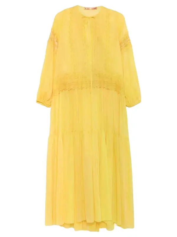 Ermanno Scervino Embroidered Maxi Dress - Yellow
