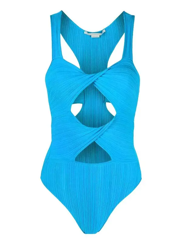 Stella McCartney Cut-out Knit Bodysuit - Blue