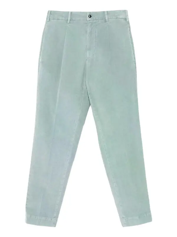 DELL'OGLIO Corduroy Tapered Trousers - Blue
